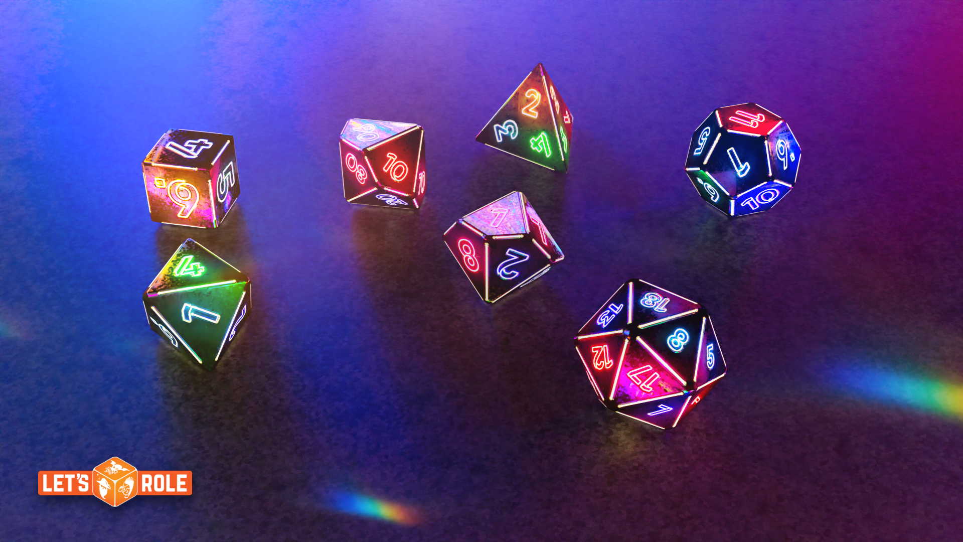 Neon Lights Dice Set · Dice