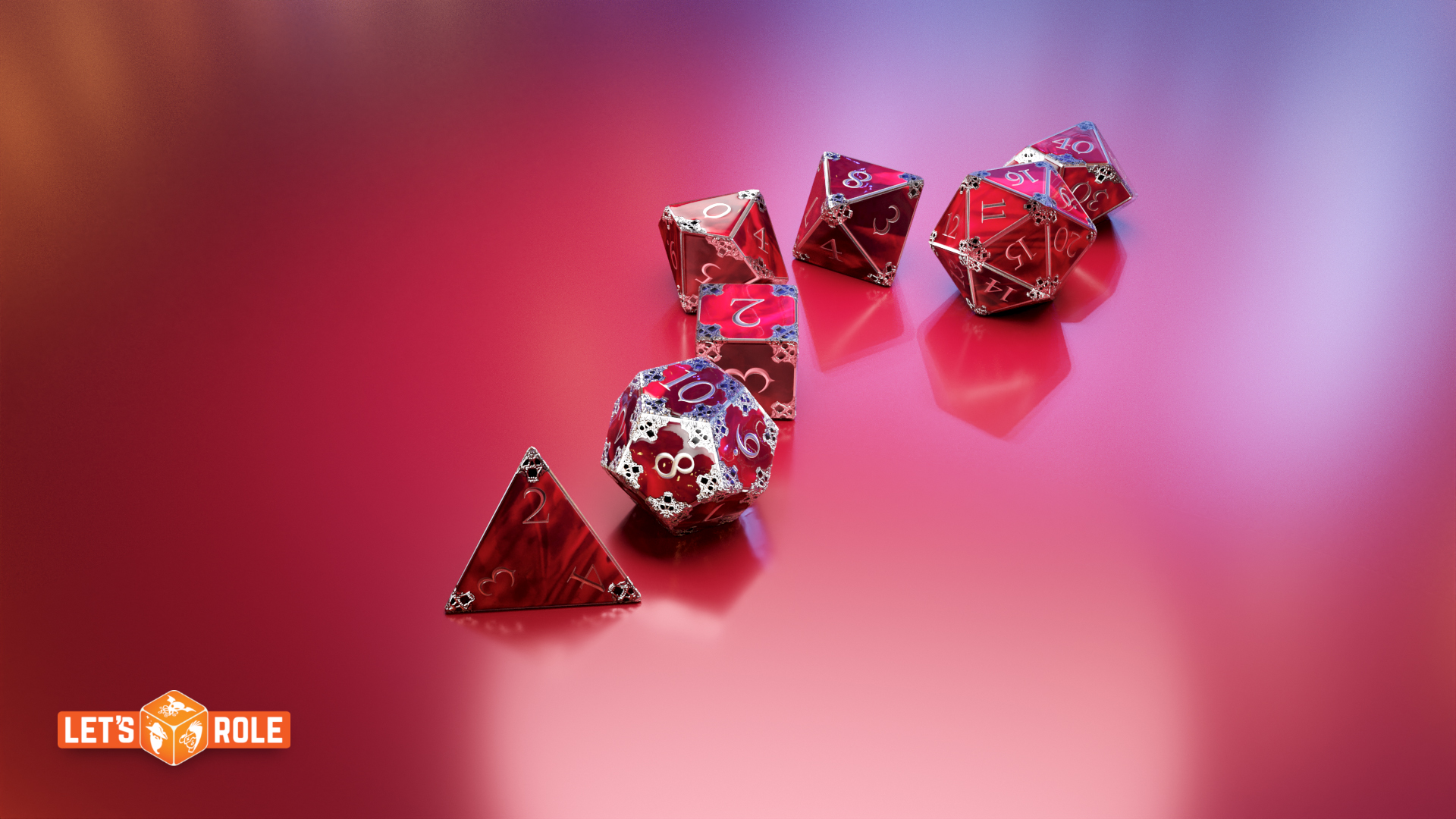 Blood red vampire dice set · Dice