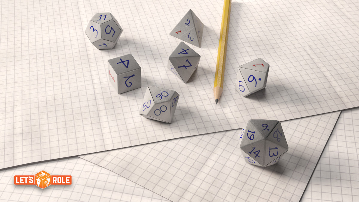 Paper Dice Set · Dice · Let's Role